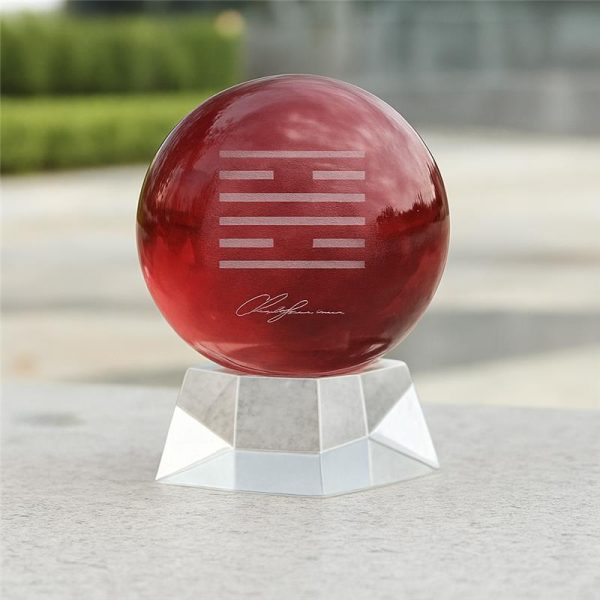 Red Energized Crystal Ball - South - 12cm - Spring Forest Qigong