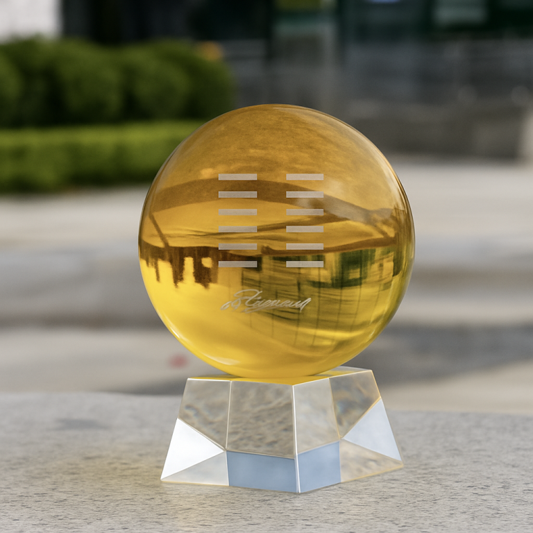 Yellow Energized Crystal Ball - Southwest 12cm - Spring Forest Qigong